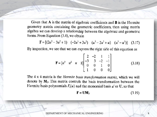 HERMITE CURVES AND B SPLINES | PPTX