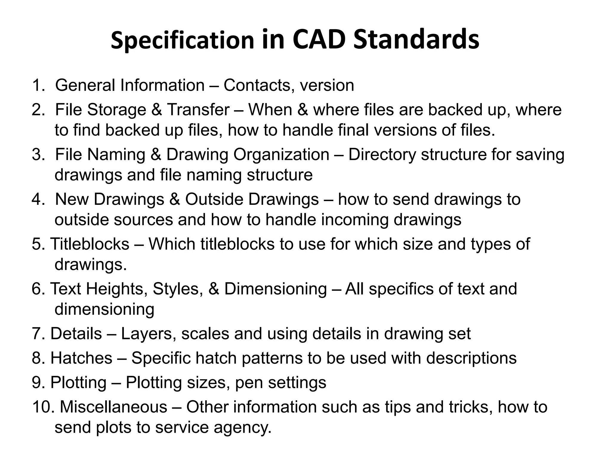 Cad standards guideline | PPTX