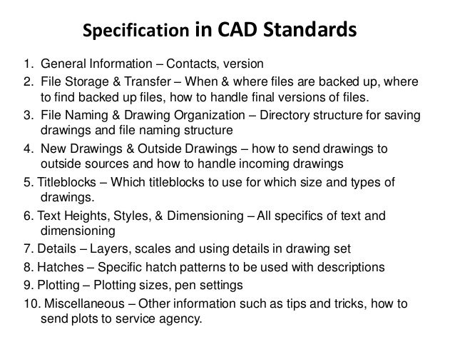 Cad standards guideline