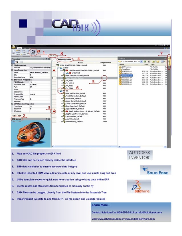 CADTalk - CAD to ERP Interface | PDF