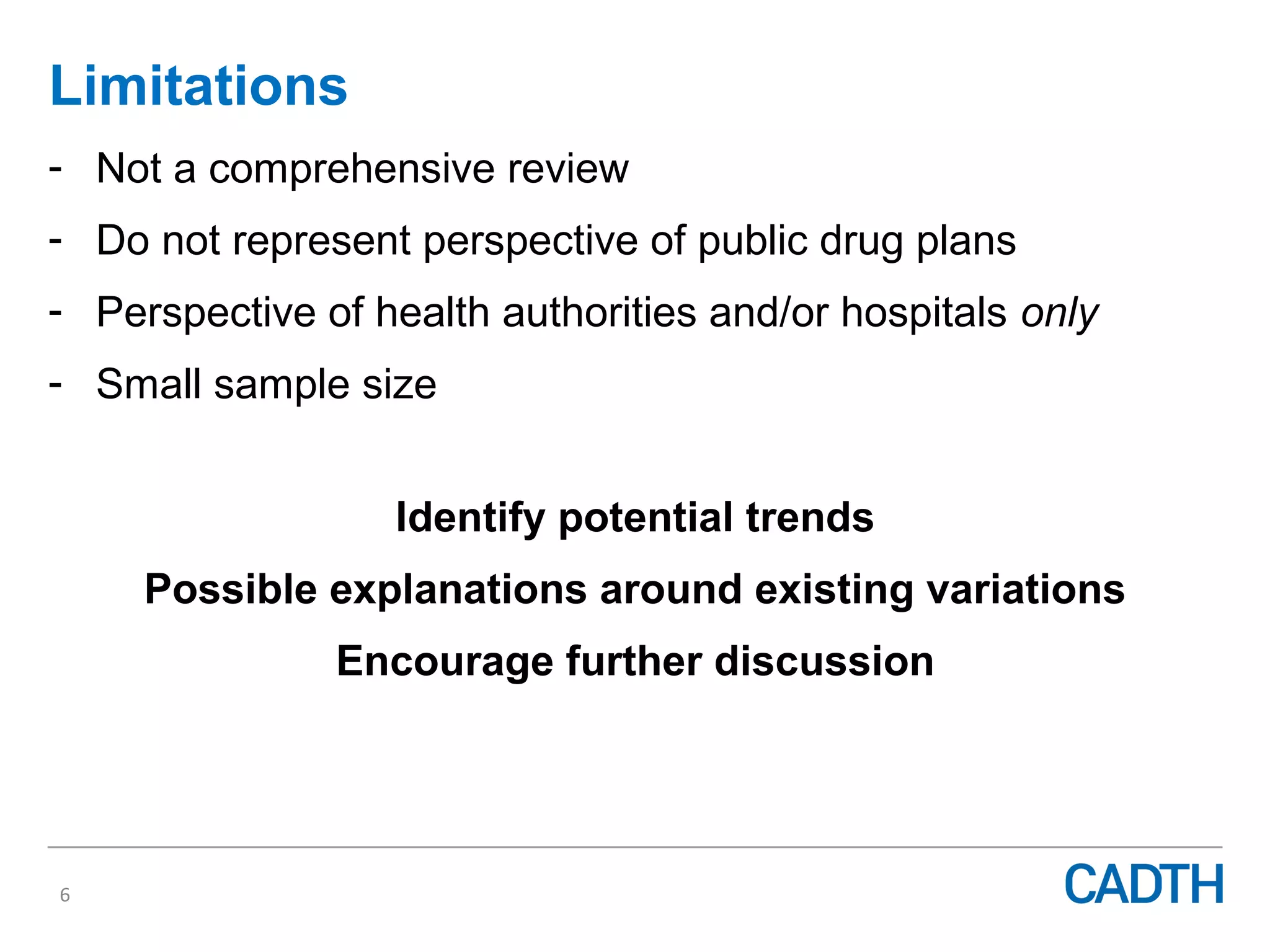Cadth 2015 c6 final- hospital formularies decision-making process es | PPT