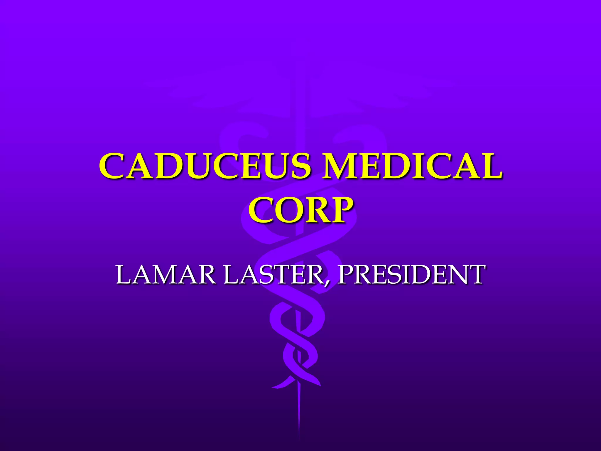 Caduceus Medical Corp Final 07 | PPTX