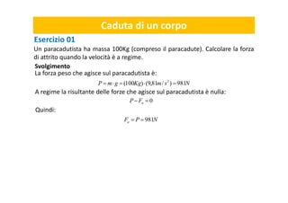 Caduta di un corpo [prof. santi caltabiano] | PDF