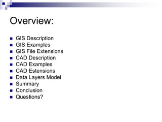 Comparativa entre sistema de información geografica y sistemas CADCAD ...