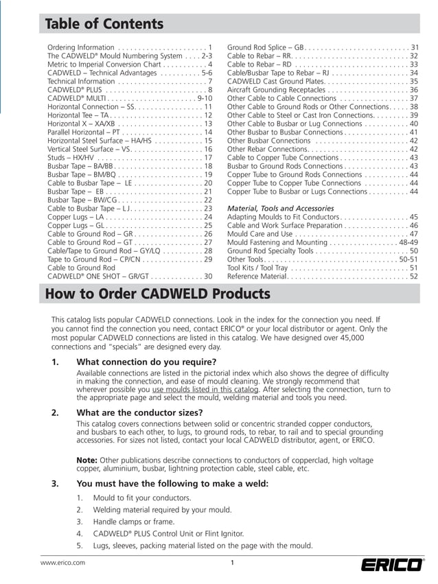 Cadweld welded electrical conections | PDF