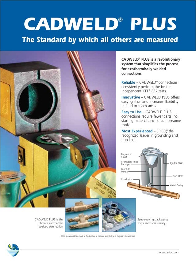 Cadweld welded electrical conections