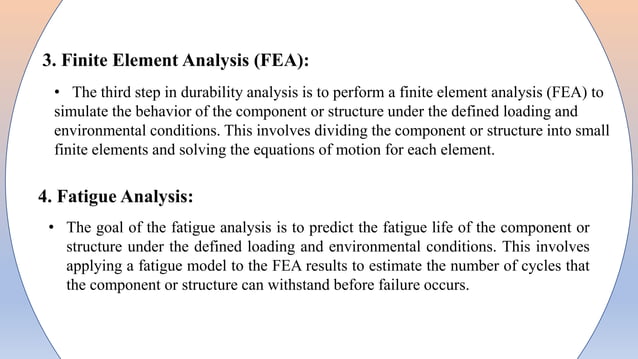 Application of CAE: DURABILITY ANALYSIS.pptx | Civil Engineering ...