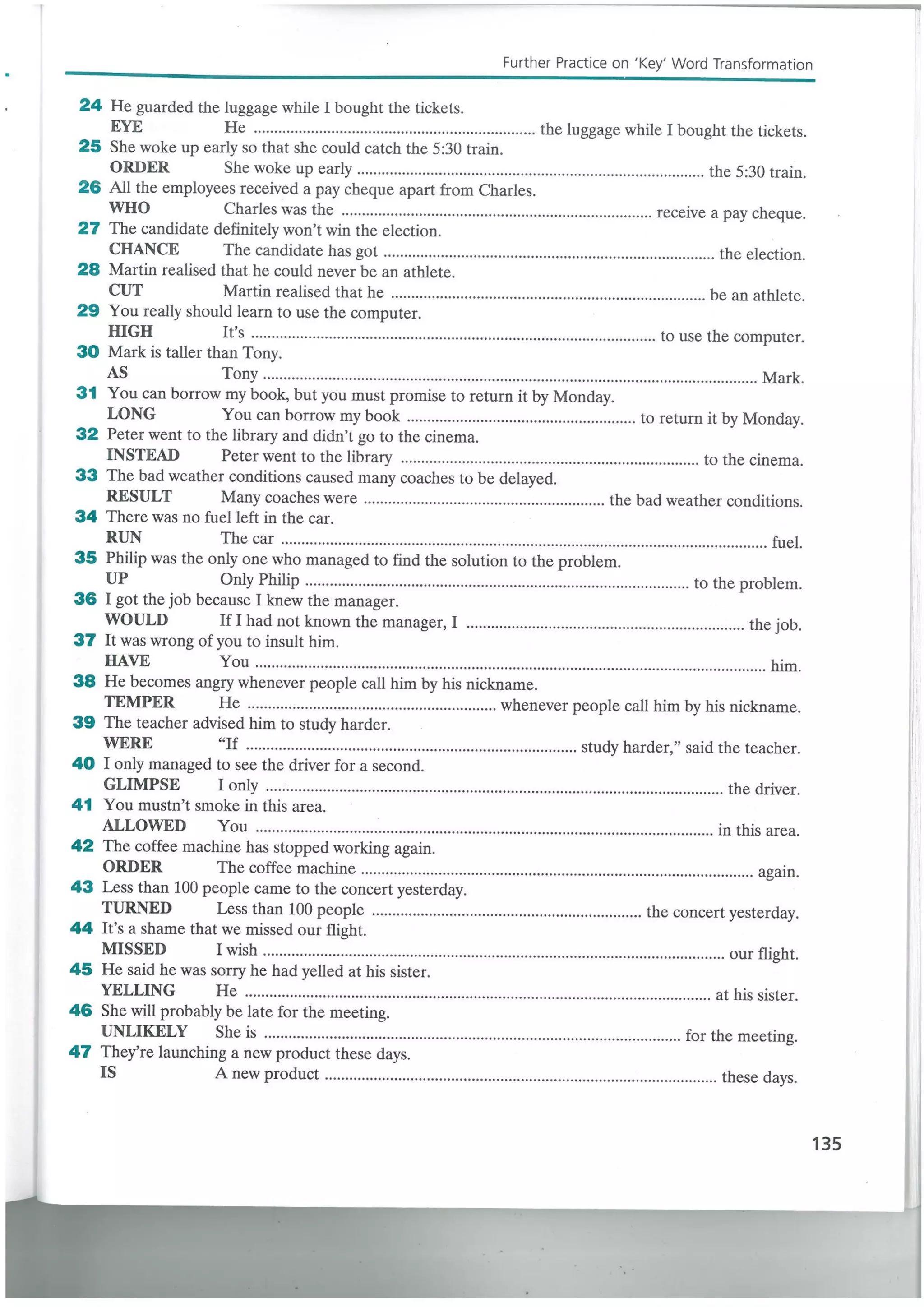 Cae key-word-transformations | PDF