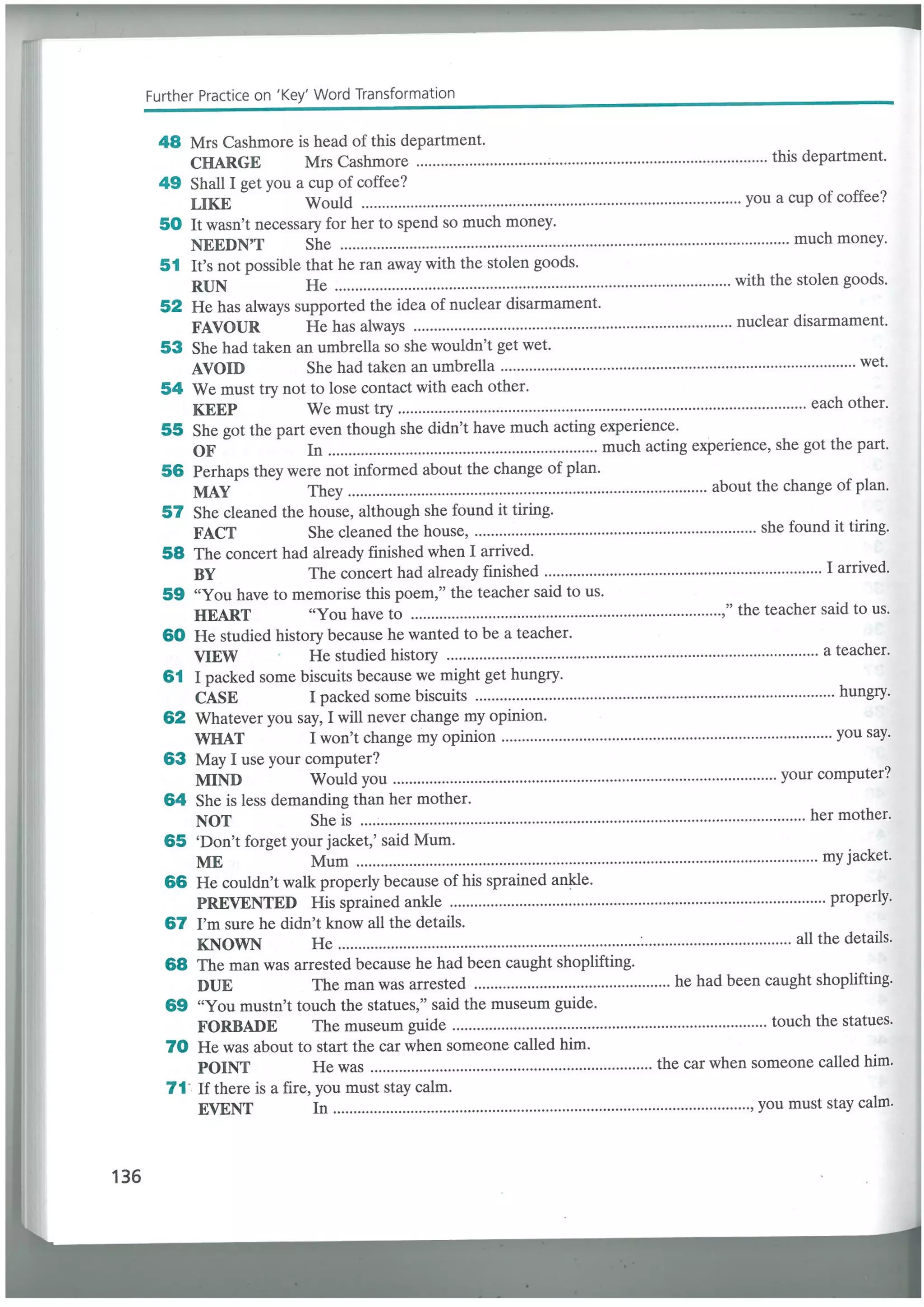 Cae key-word-transformations | PDF