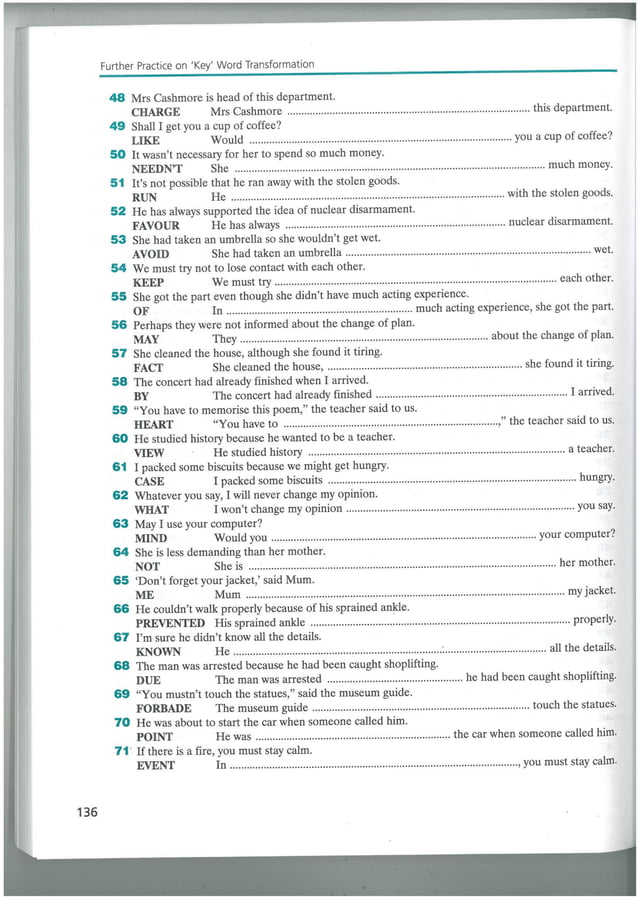 Cae key-word-transformations | PDF