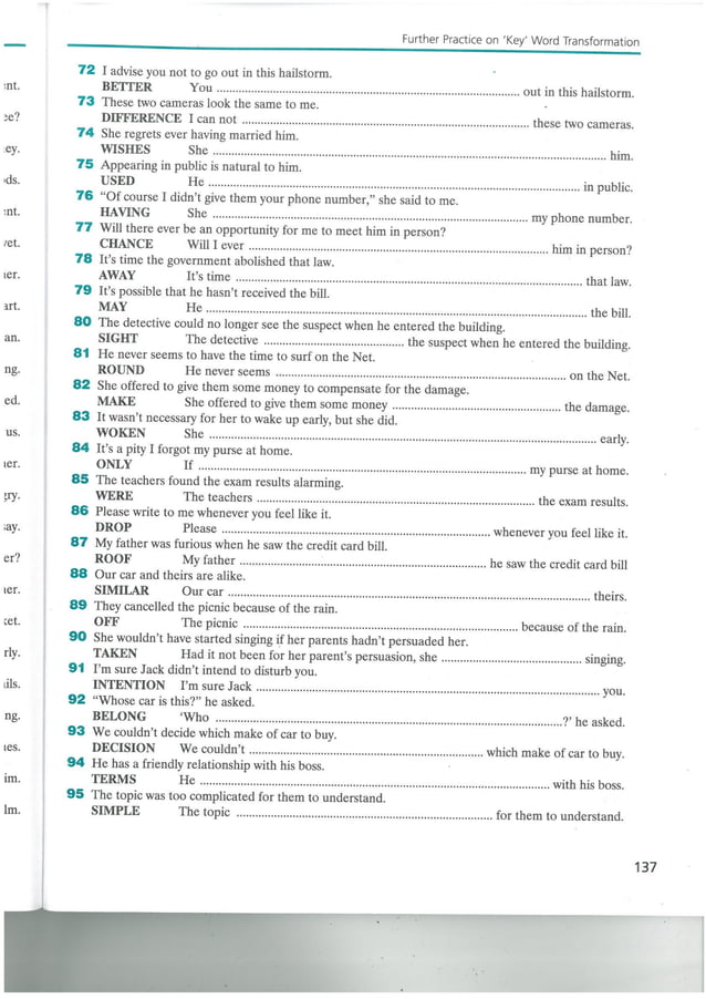 Cae key-word-transformations | PDF