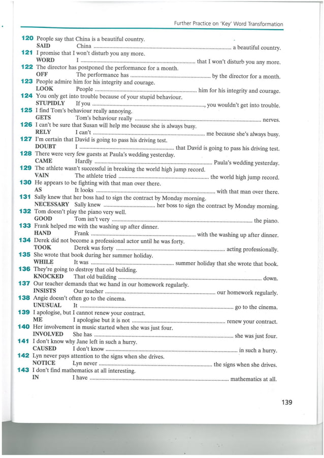Cae key-word-transformations | PDF