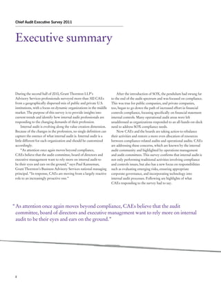 Chief Audit Executive Survey 2011 - perspectives and trends from ...