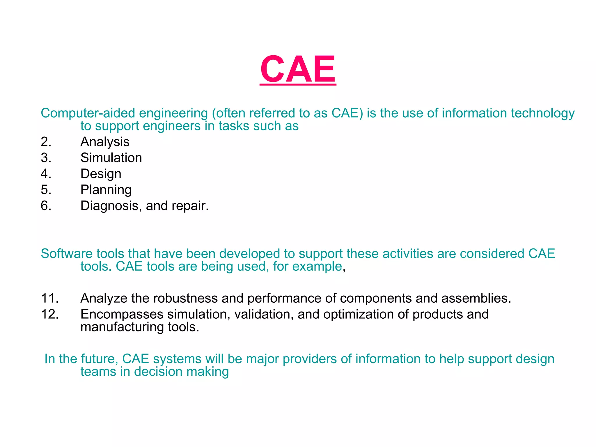CAE | PPT
