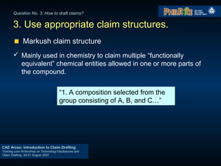 Introduction to claim drafting by Caezar Angelito E. Arceo | PPT