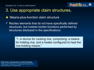 Introduction to claim drafting by Caezar Angelito E. Arceo | PPT