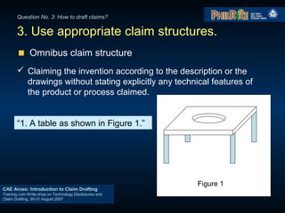 Introduction to claim drafting by Caezar Angelito E. Arceo | PPT