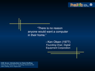 Introduction to claim drafting by Caezar Angelito E. Arceo | PPT