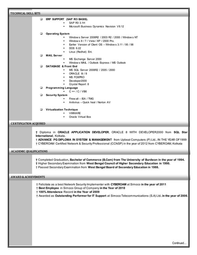 CV of Sourav Seal | DOCX