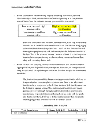 Leadership Portfolio | DOCX