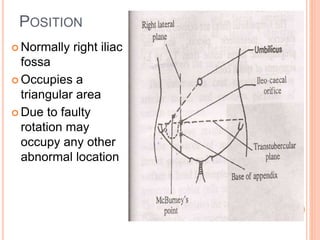 GROSS ANATOMY OF CAECUM & APPENDIX DR VKVS MBBS, MD.ppt
