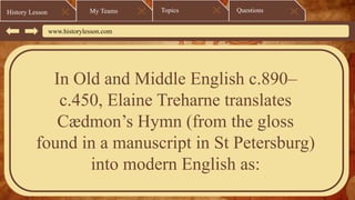 CAEDMON'S HYMN CAEDMON HYMN POWERPOINT GRADE 9 .pptx