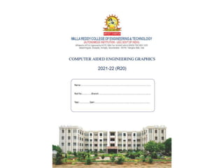 COMPUTER AIDED ENGINEERING GRAPHICS notes | PPT