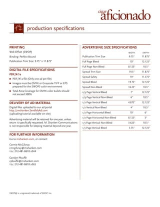 Cigar Aficionado Media Kit | PDF