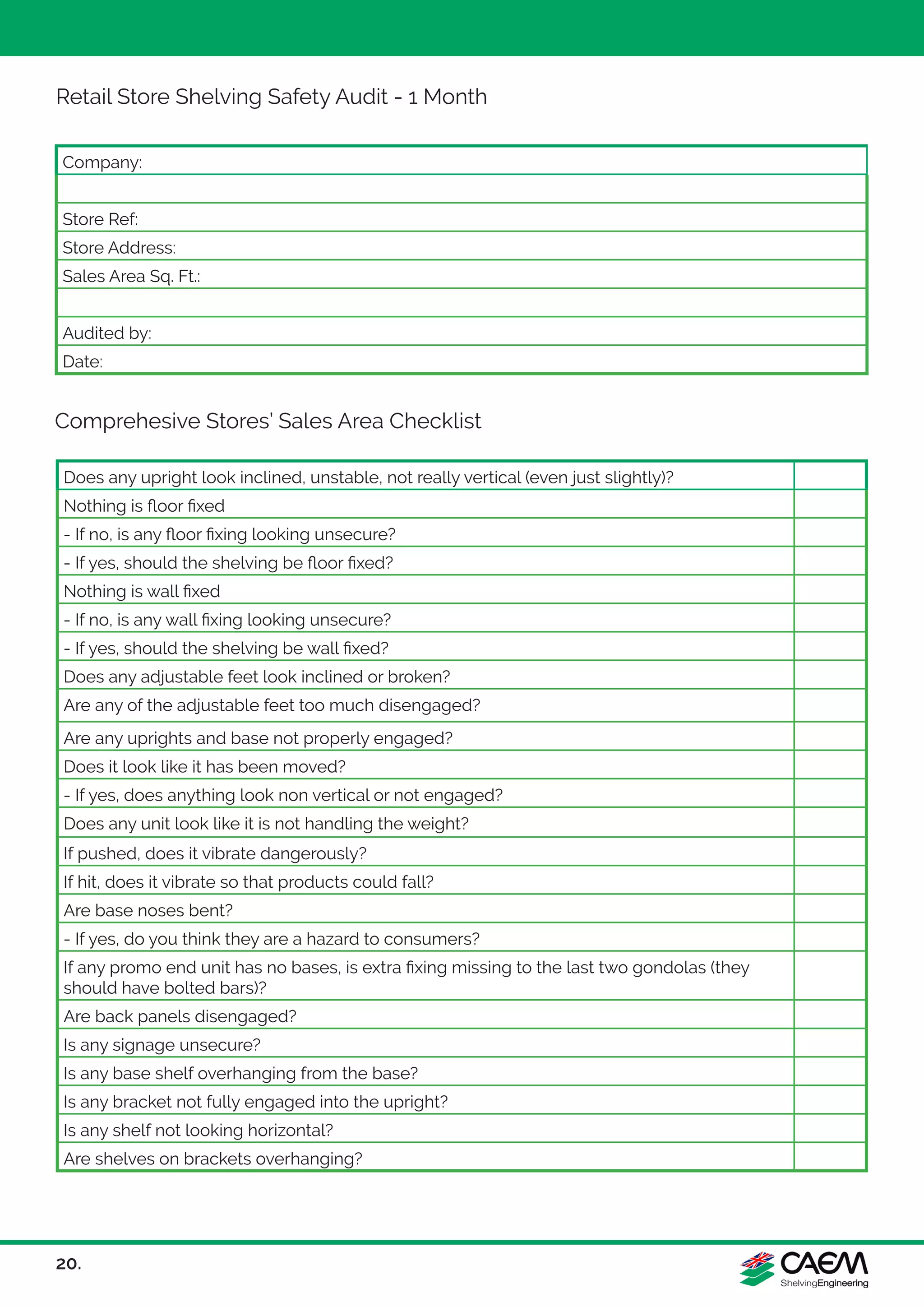 CAEM Ultimate Shelf Safety Guide | PDF