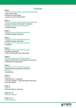 CAEM Ultimate Shelf Safety Guide | PDF