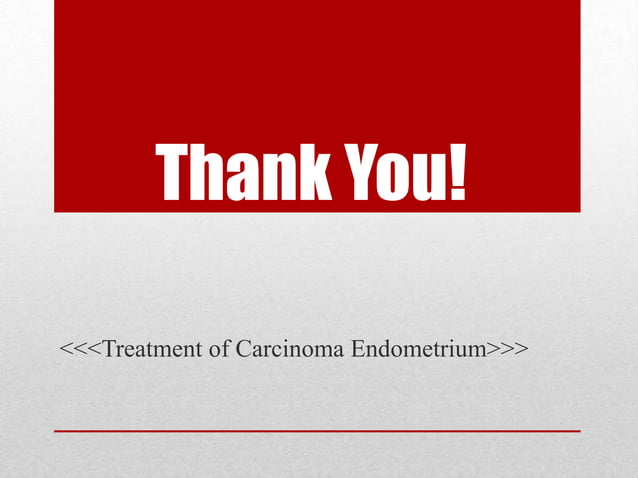 treatment of Ca Endometrium | PPTX