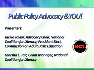 Public Policy Advocacy & YOU! | PPT