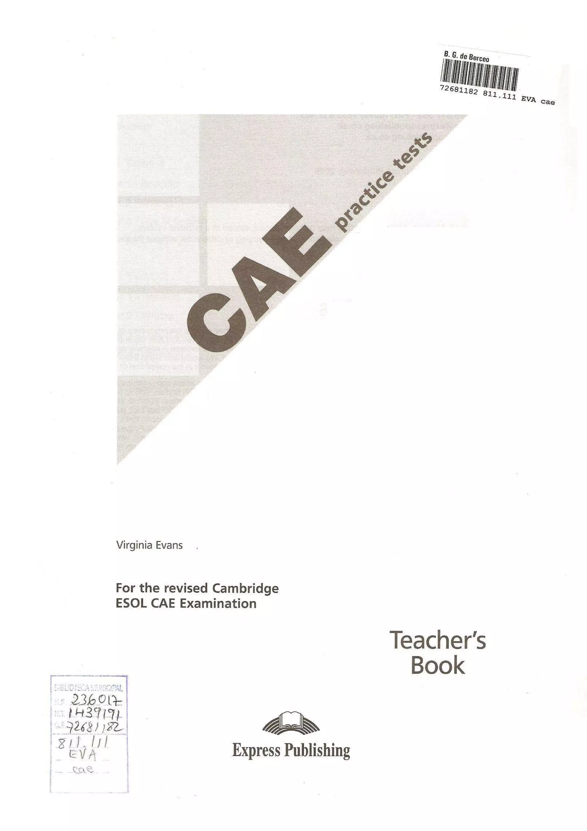CAE practice tests teacher's book for the revised cambridge esol cae ...