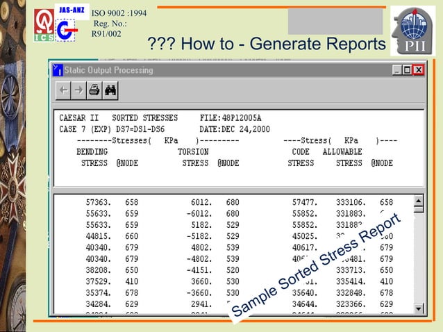 Stress Analysis Using Caesar II | PPT | Technology & Computing
