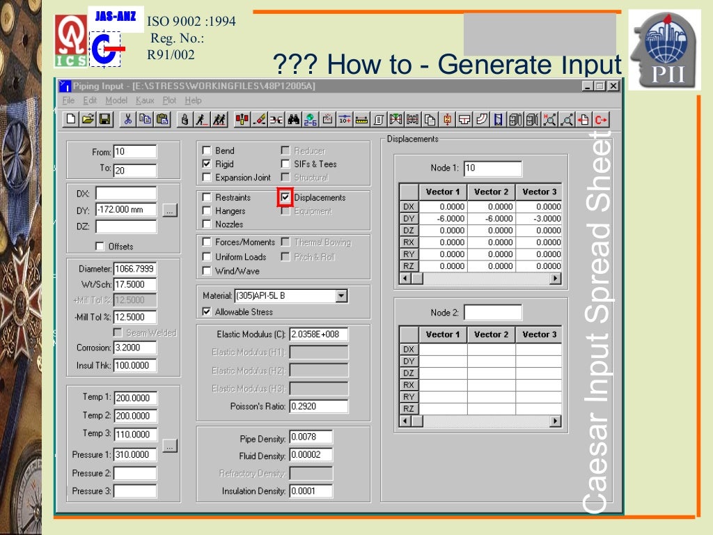 Stress Analysis Using Caesar II