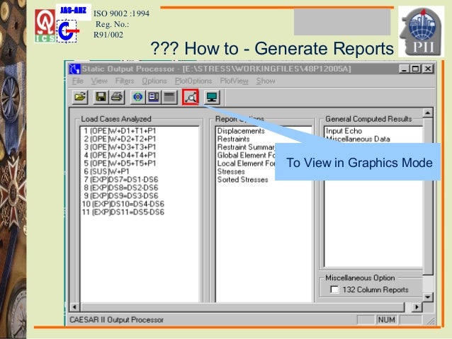 Stress Analysis Using Caesar II