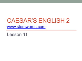 Caesar's English 11 Word Stems | PPTX | Geology | Science