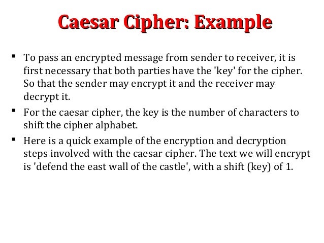 Caesar cipher