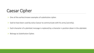 Caesar Cipher.pptx Information Security ppt | PPT
