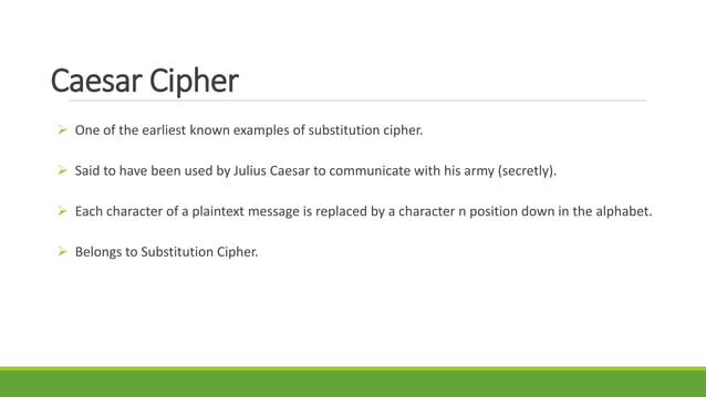 Caesar Cipher.pptx Information Security ppt | PPT