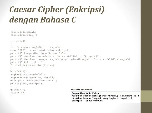 Caesar cipher kel1 | PPT