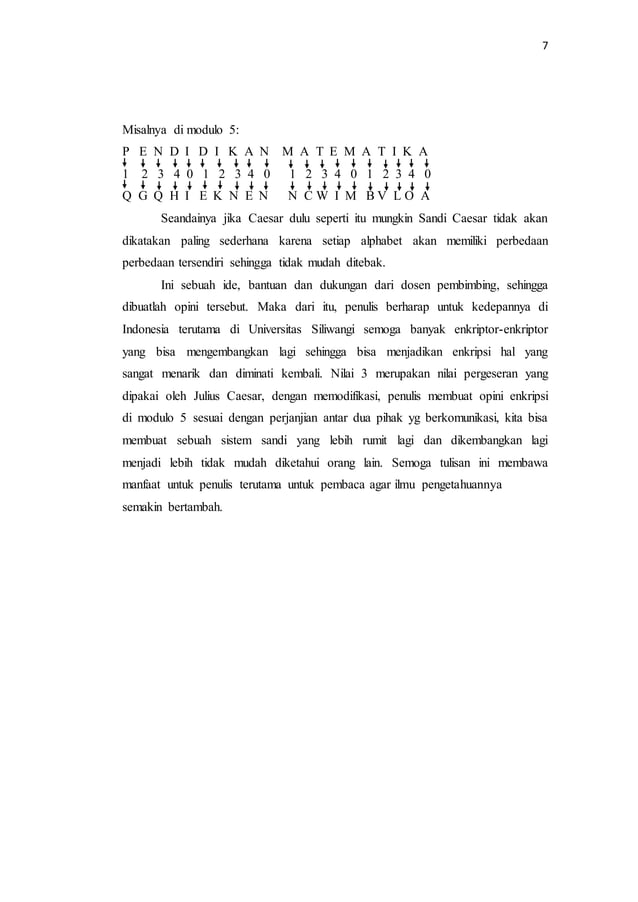 Caesar cipher adalah algoritma cipher | DOCX