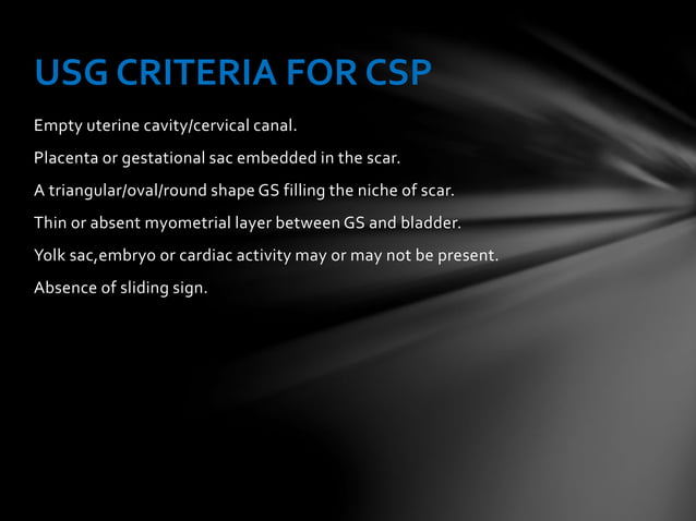 Caesarean scar ectopic pregnancy | PPTX