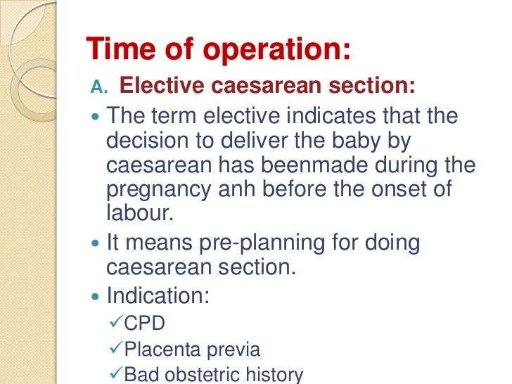 Caesarean section