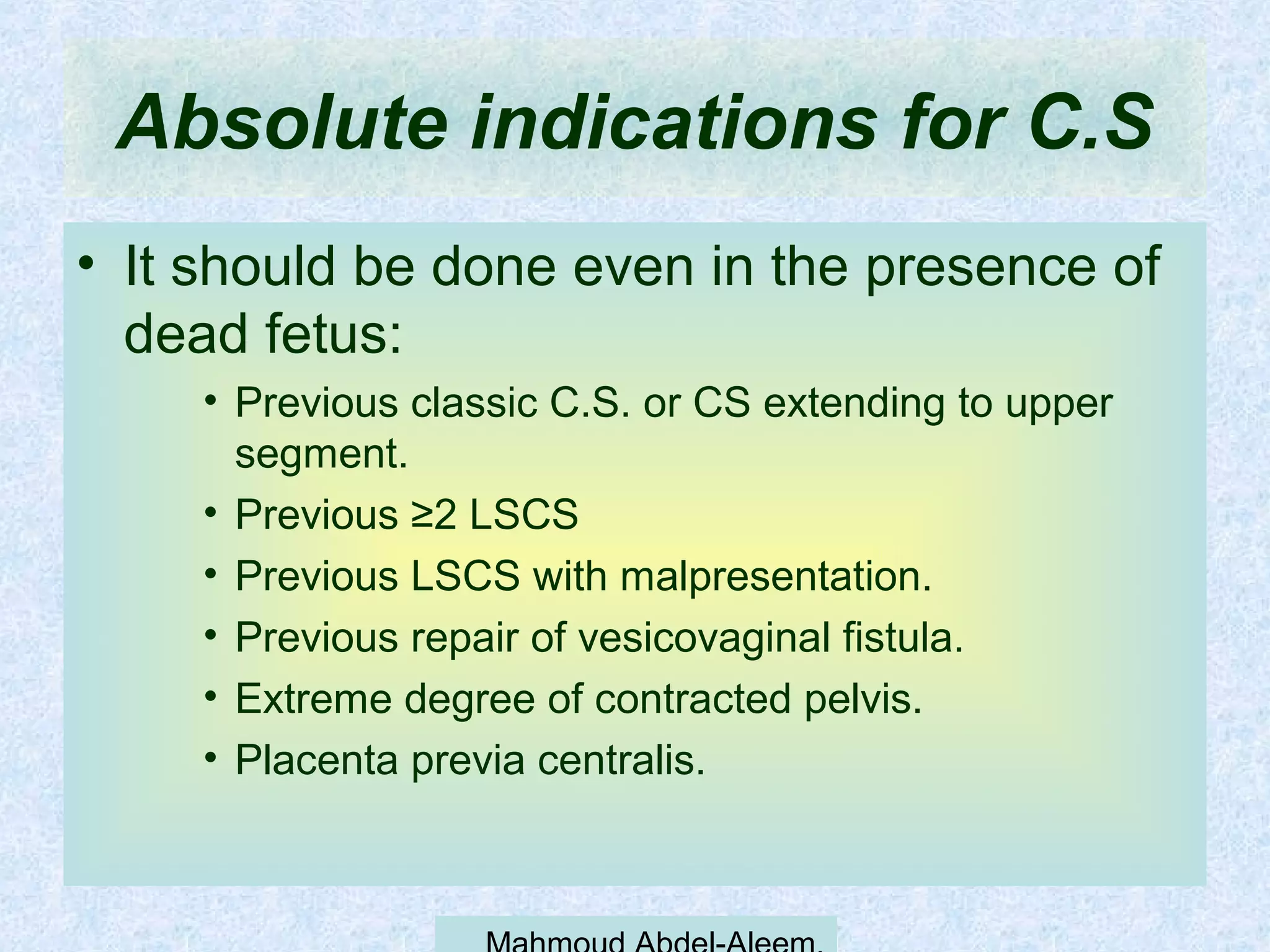 Caesarean section | PPT