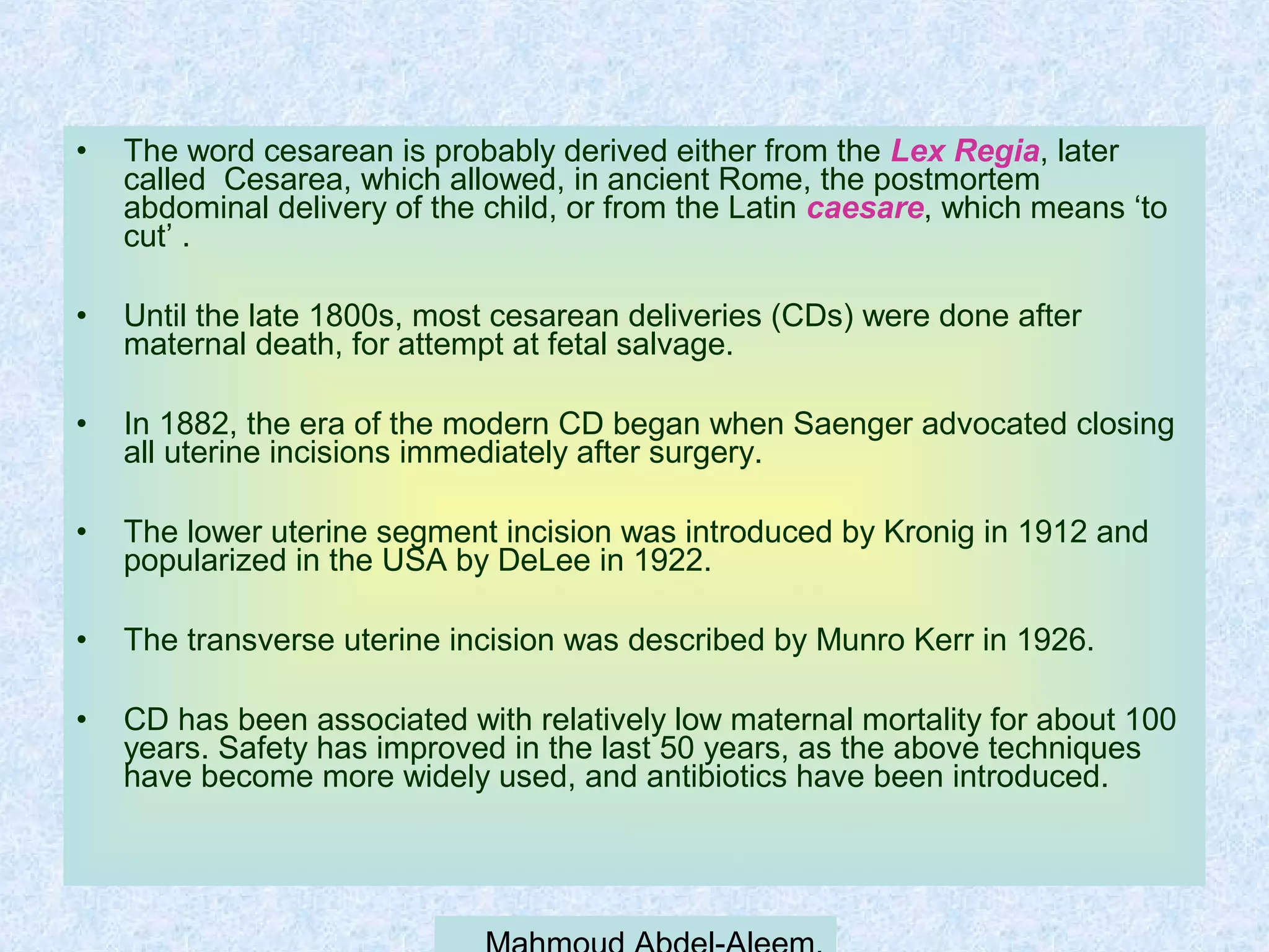 Caesarean section | PPT