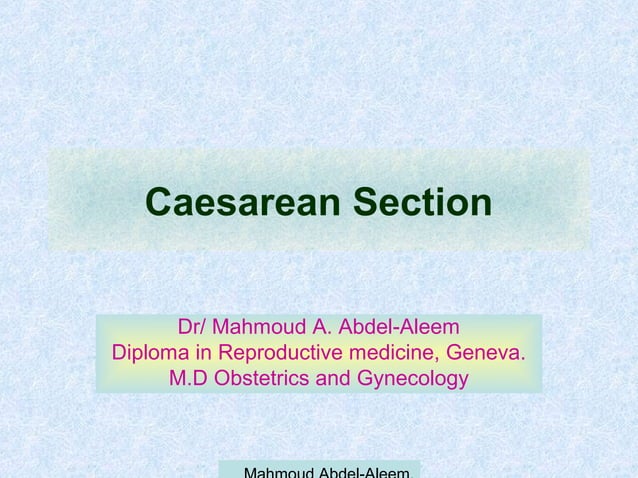 Caesarean section | PPT