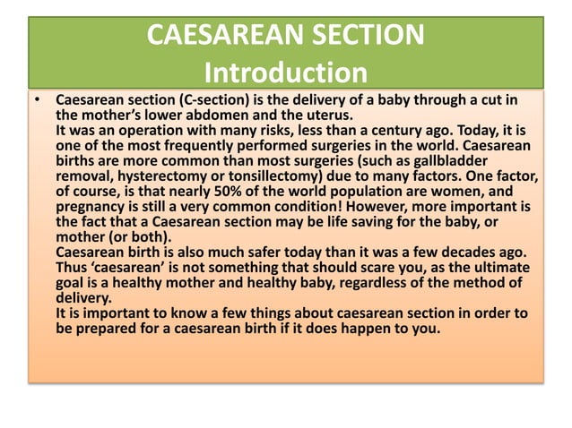 Caesarean section | PPT
