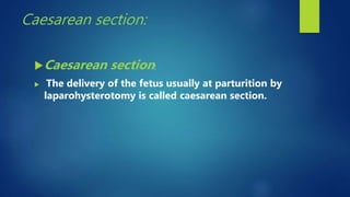 Caesarean section | PPTX