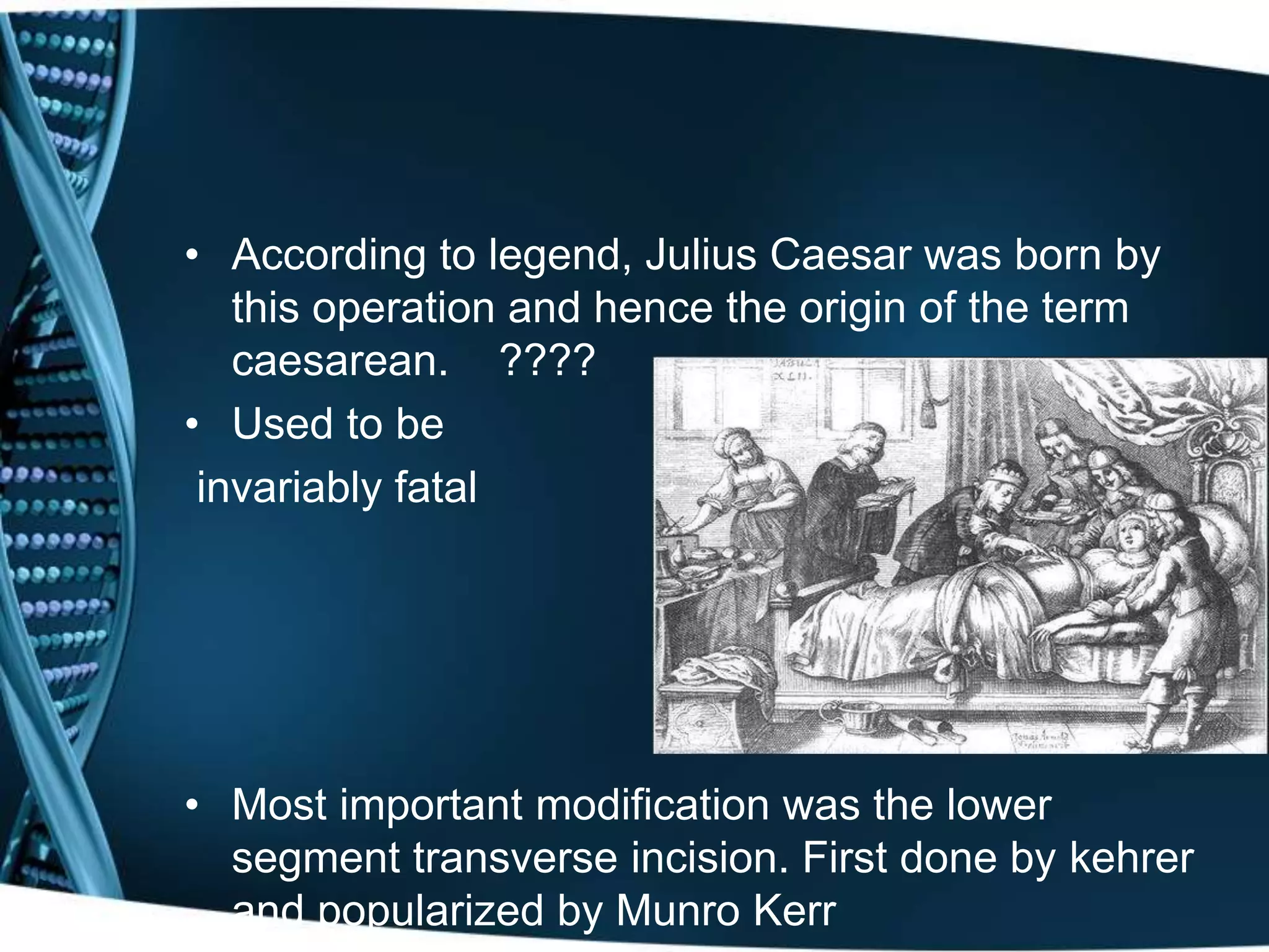 Caesarean section - indications and types | PPTX